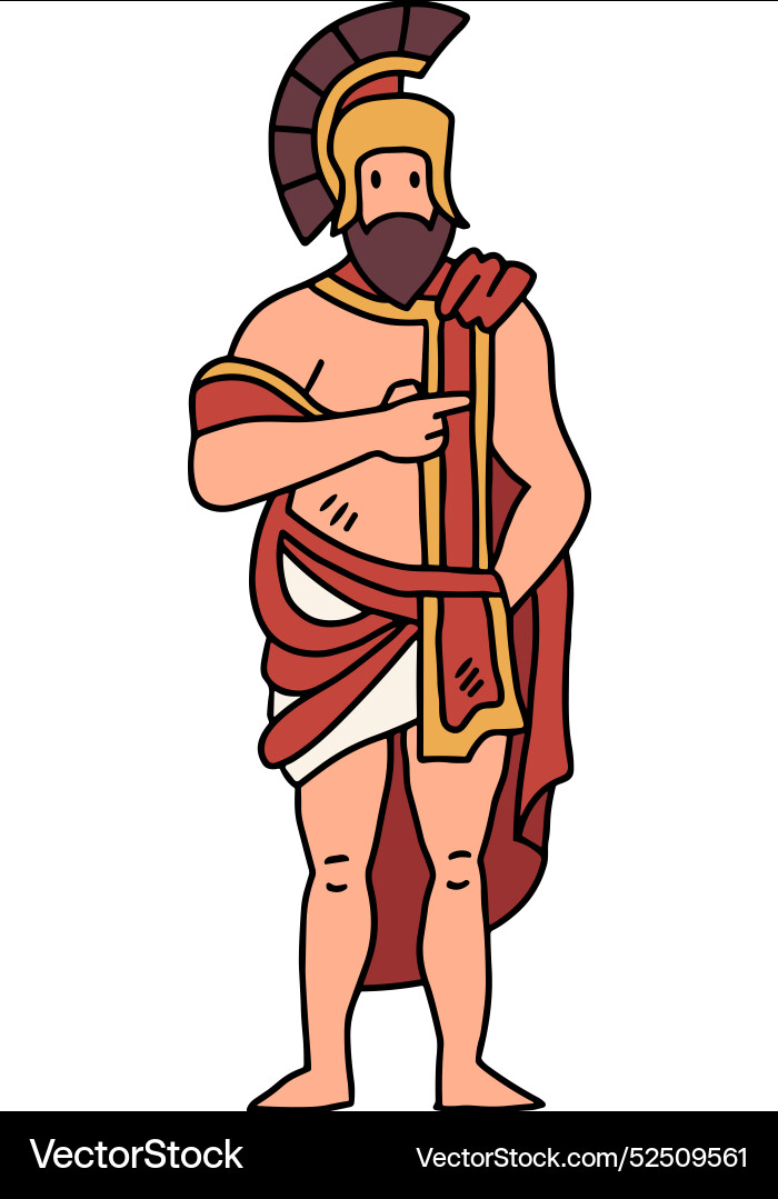 A man in roman costume Royalty Free Vector Image