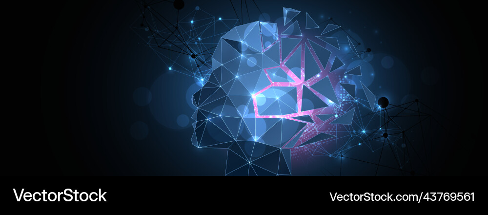 Artificial intelligence ai and big data concept Vector Image