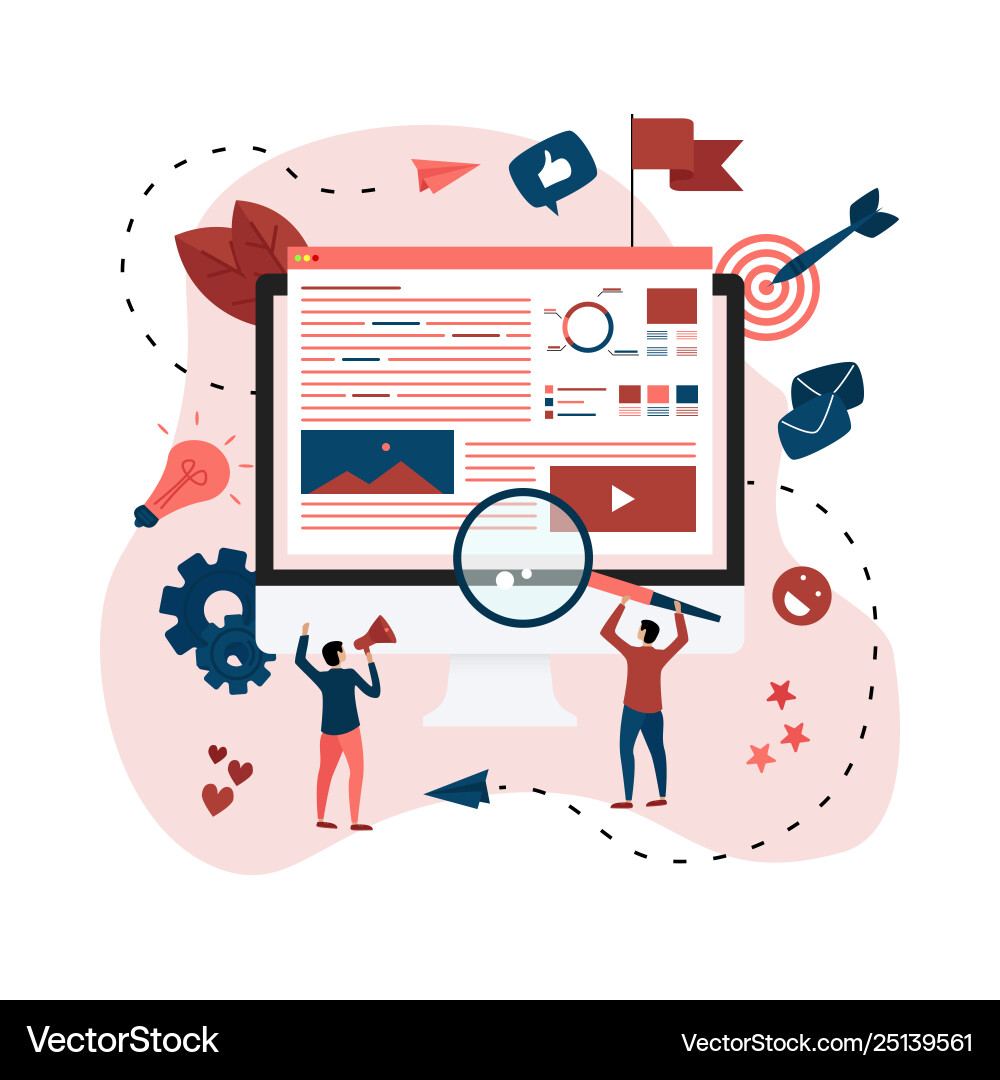 Concept for digital marketing agency Royalty Free Vector