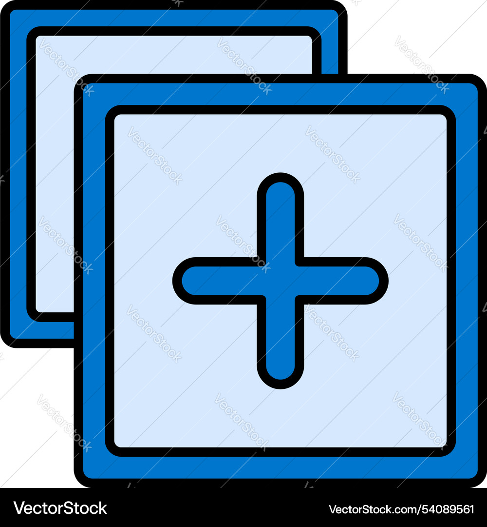 Duplicate line filled icon design Royalty Free Vector Image