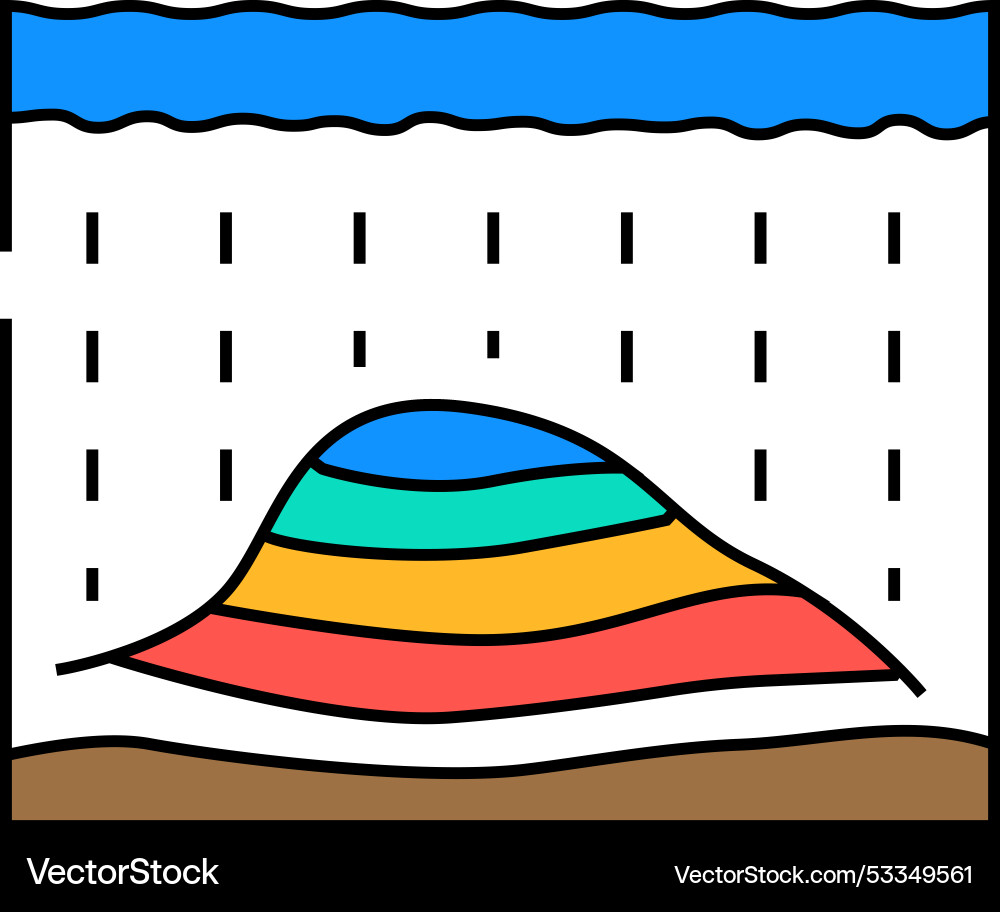 Oil reservoir simulation petroleum engineer icon Vector Image
