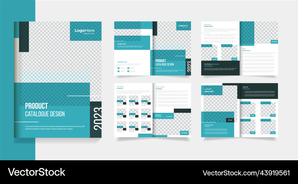 Product catalog brochure design template 8 Vector Image