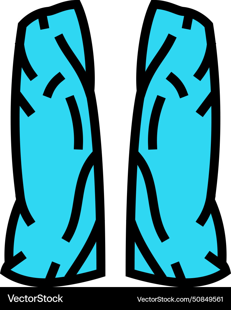 Protective sleeves ppe equipment color Royalty Free Vector