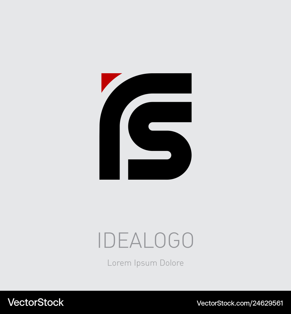 RS Monogram Initial Logo - Elegant Typography Vector Image