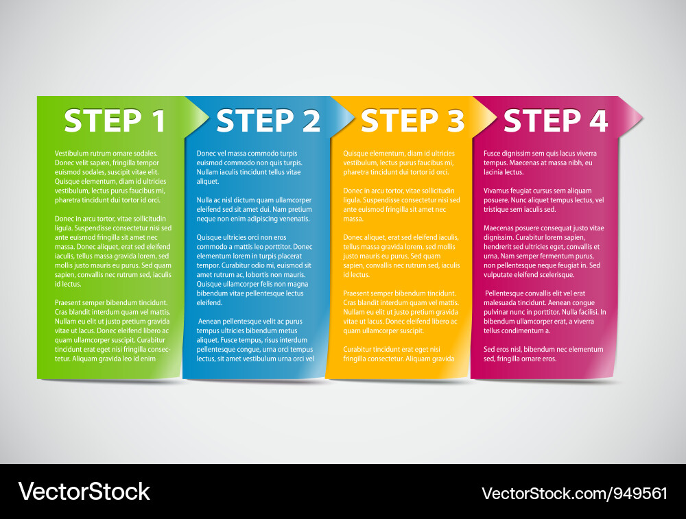 Schritte Lizenzfreies Vektorbild - VectorStock