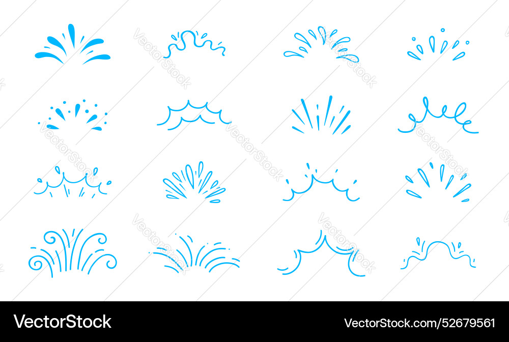Water Splash & Wave Elements Royalty Free Vector Image