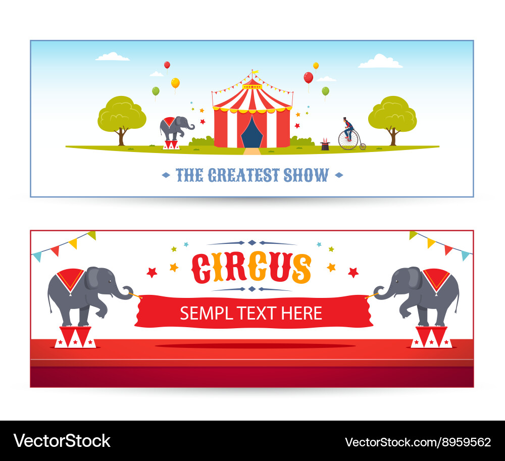 Circus banner Royalty Free Vector Image - VectorStock