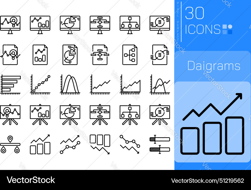 Diagram outline Royalty Free Vector Image - VectorStock