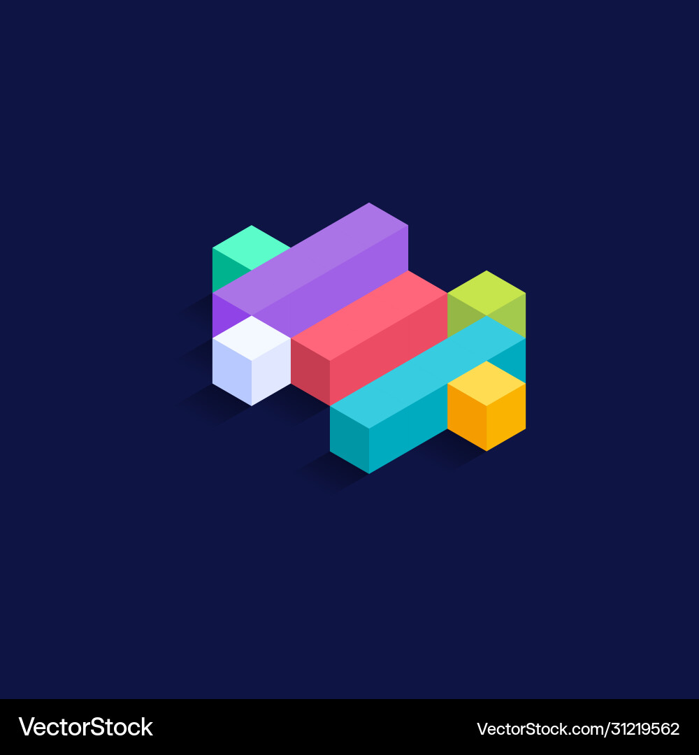 Dollar symbol isometric colorful cubes 3d design – Free Vector ...