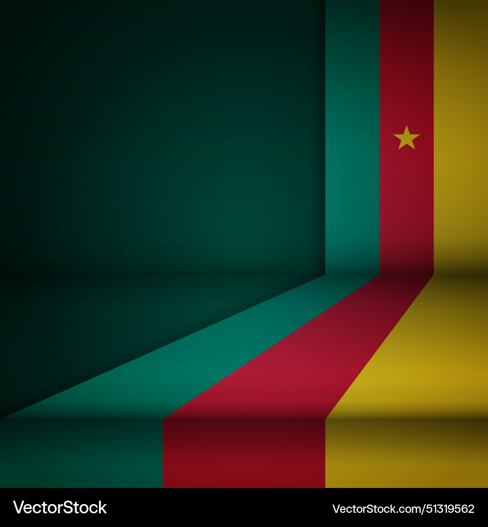 Edge background cameroon graphic and label Vector Image