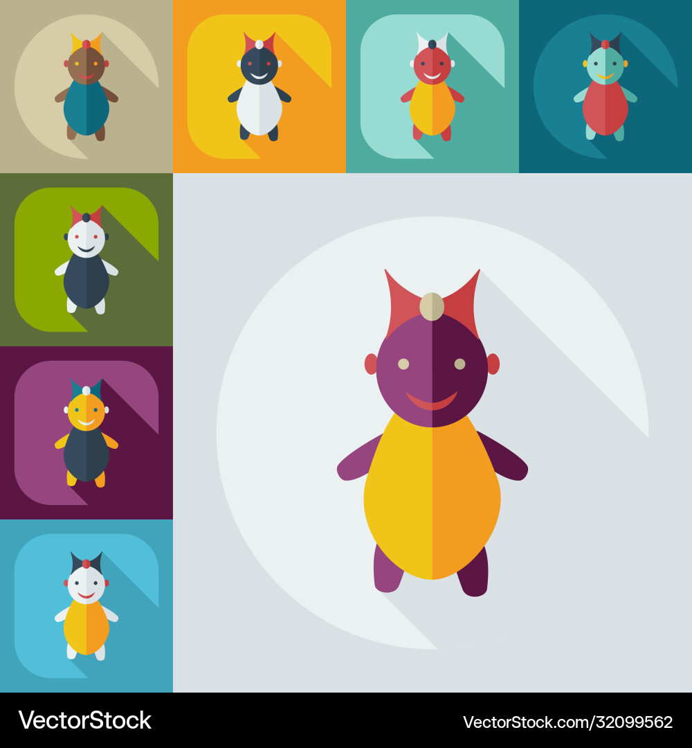 Flat modern design with shadow icons children Vector Image