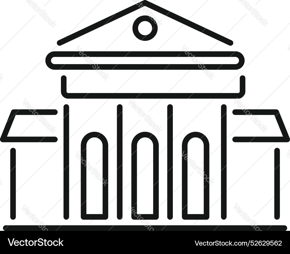 Government building facade with columns Royalty Free Vector