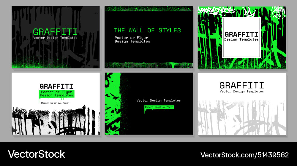 Graffiti design templates Royalty Free Vector Image