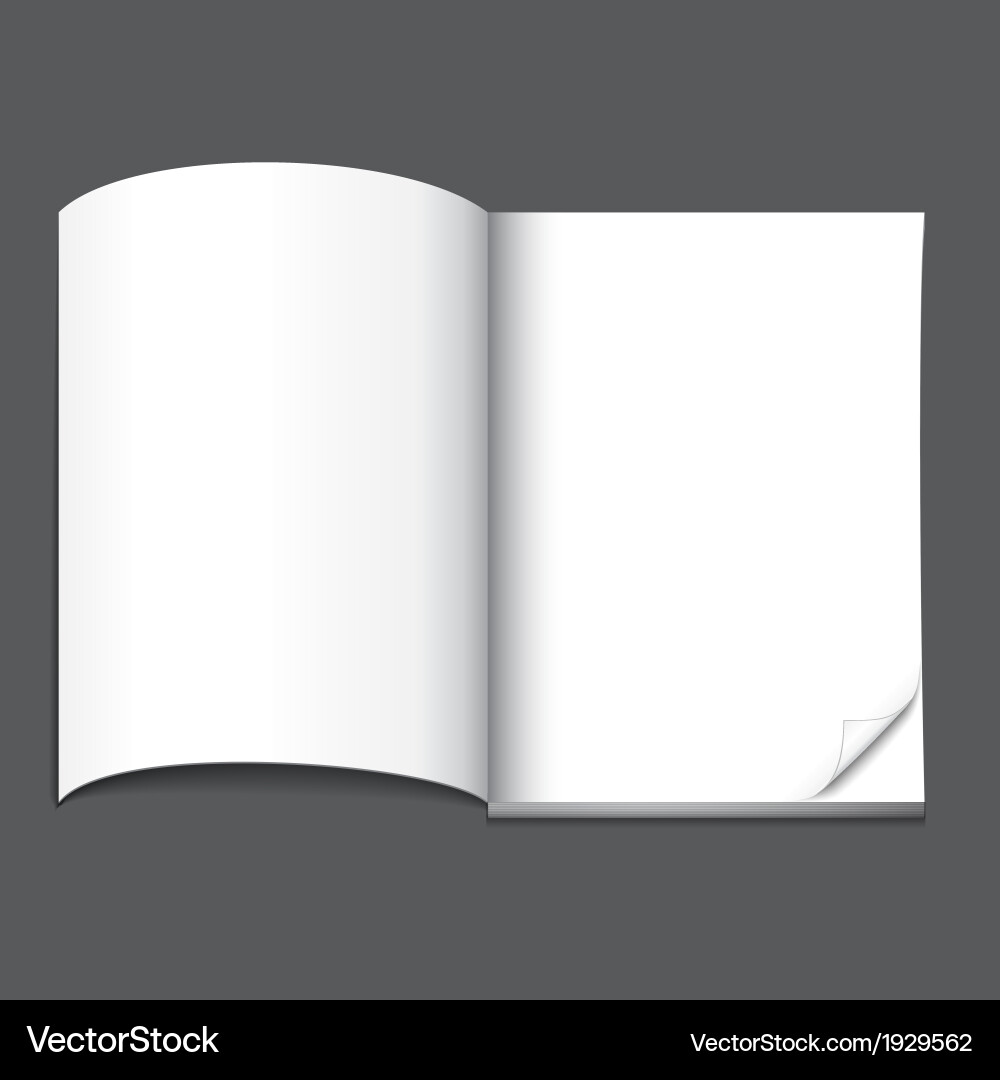 Open Magazine Page Royalty Free Vector Image - VectorStock