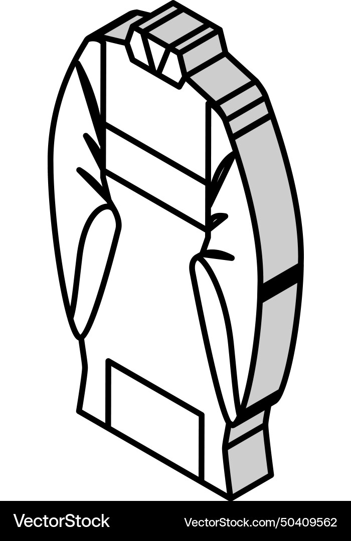 Shinto priest robe shintoism isometric icon Vector Image