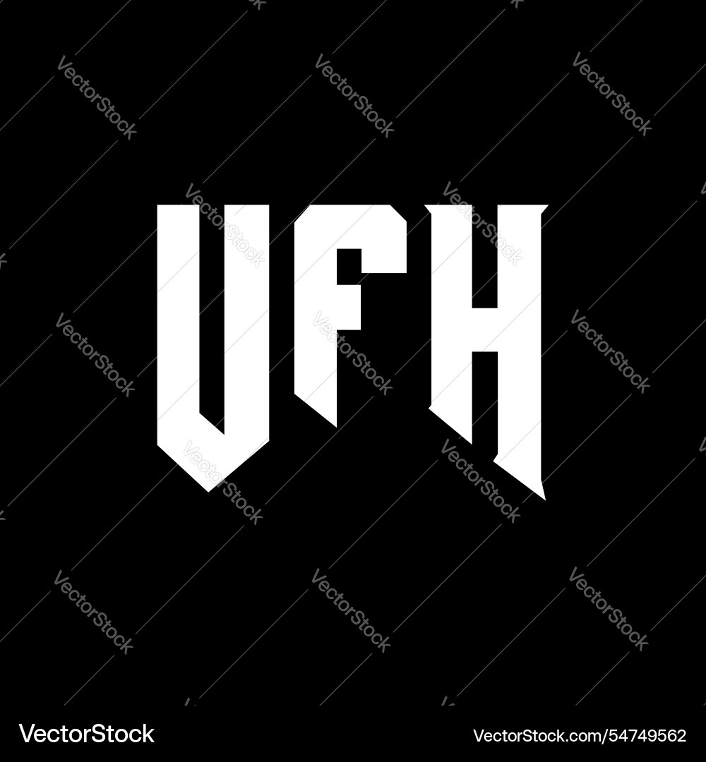Ufh letter logo design for technology company Vector Image