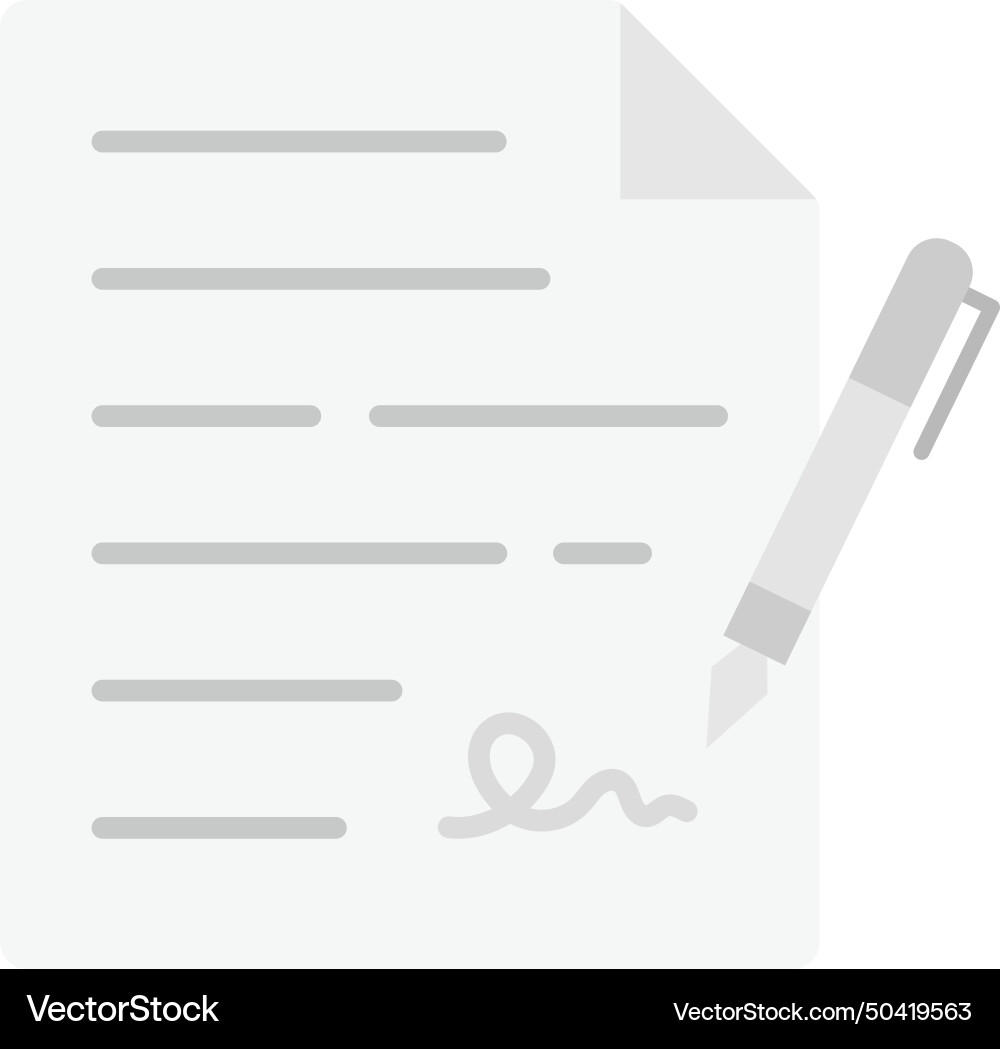 Contract icon image Royalty Free Vector Image - VectorStock