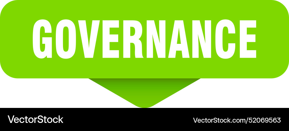 Governance sticker sign on transparent Royalty Free Vector
