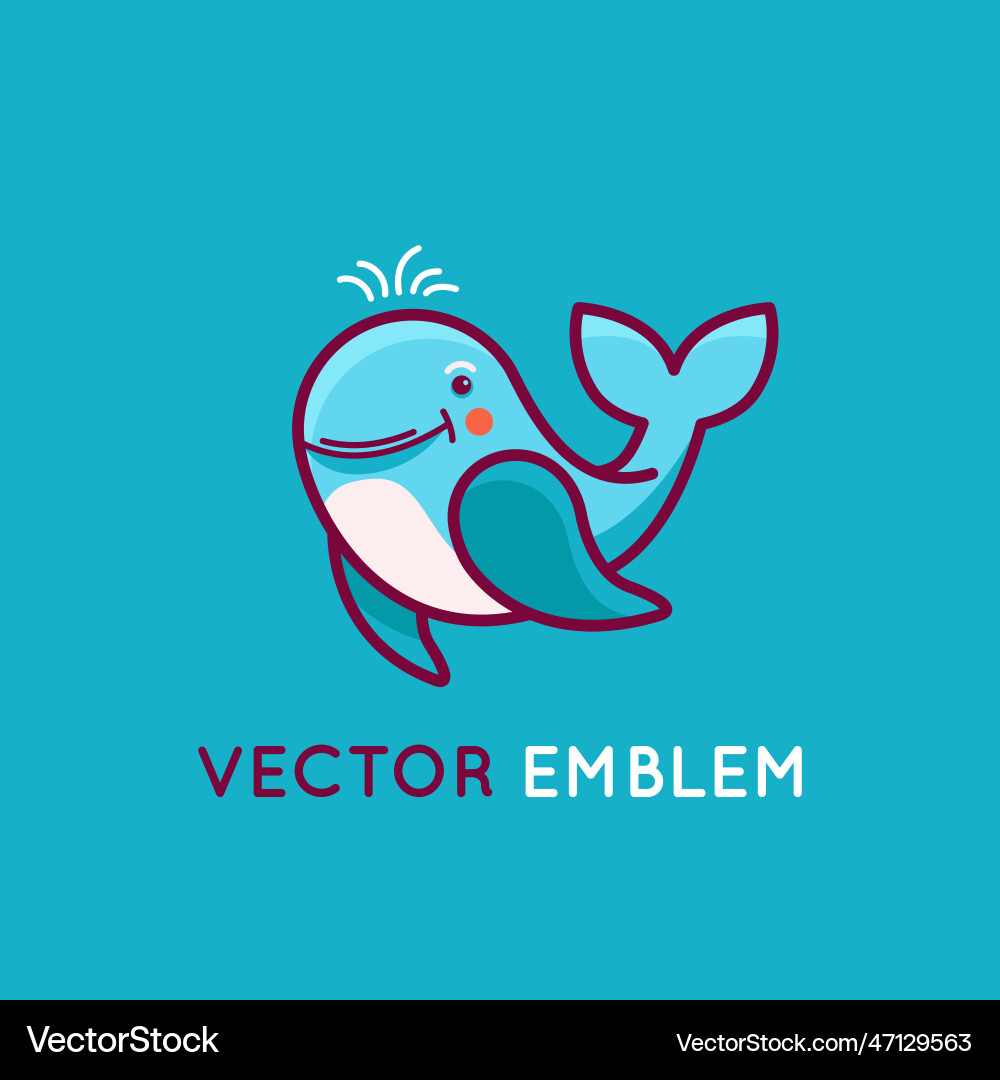 Logo design template in cartoon flat linear style Vector Image