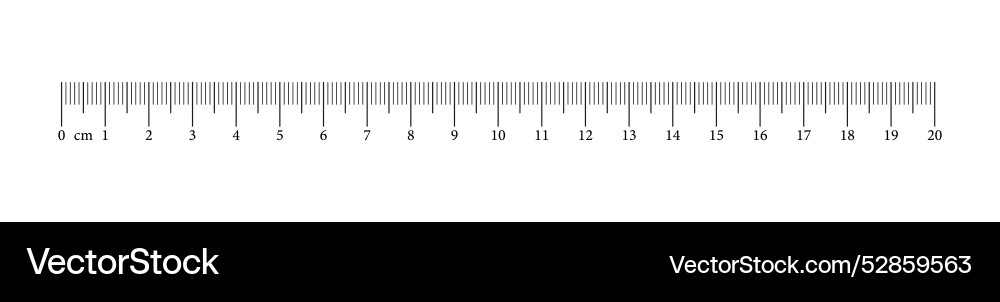 Measuring chart with 20 centimeters Royalty Free Vector