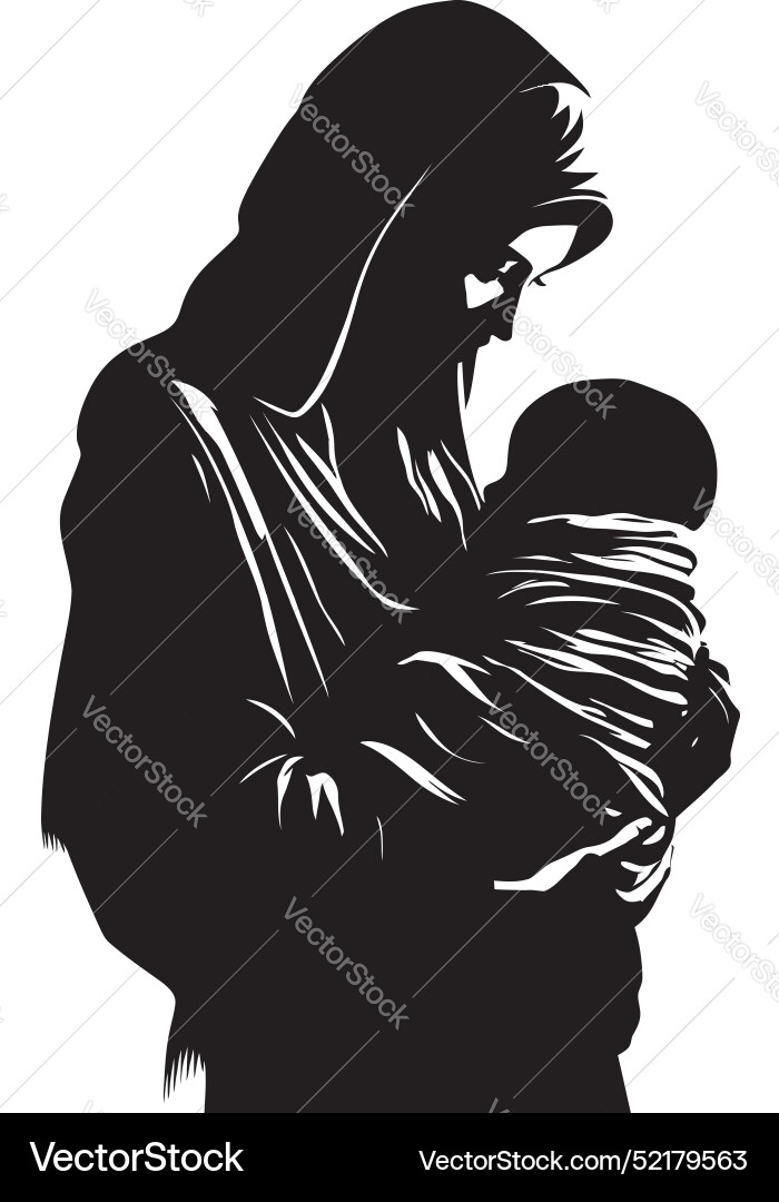 Modest maternity veiled motherhood symbol Vector Image