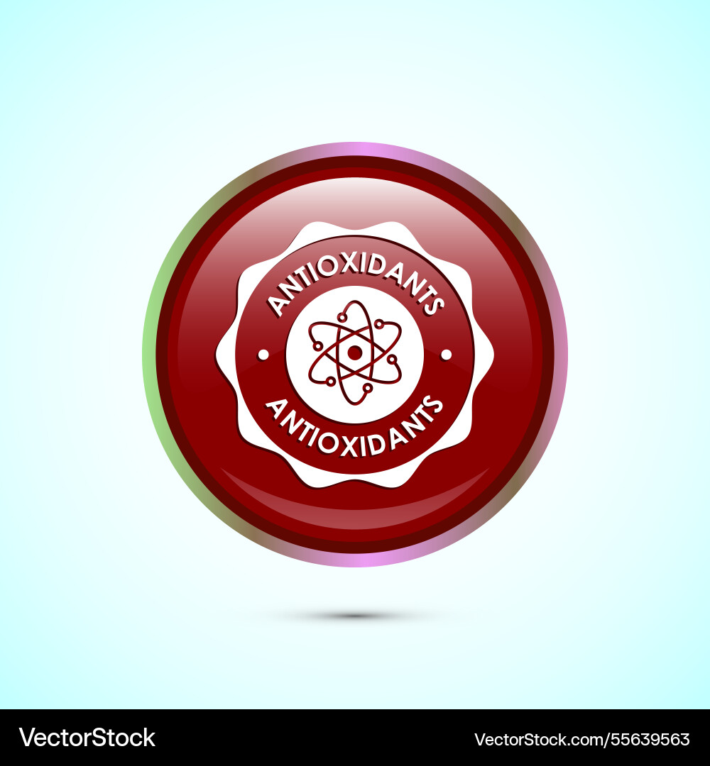 Rich in antioxidants icon design antioxidant Vector Image