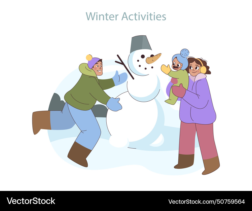 Frosty fun set Royalty Free Vector Image - VectorStock