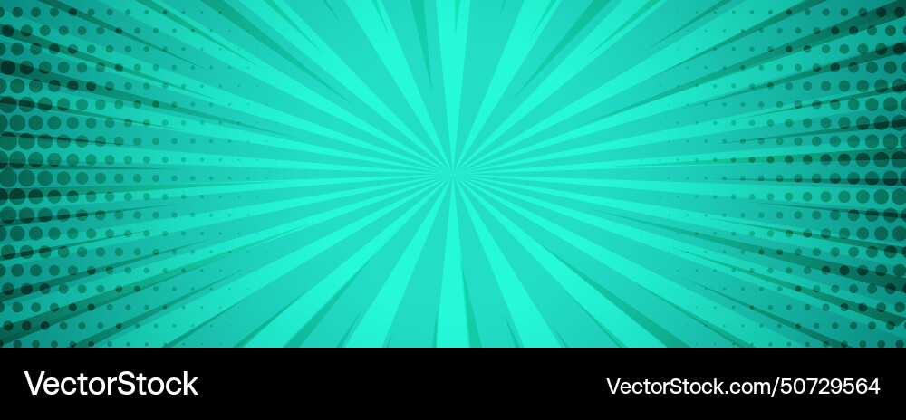 Halftone style pop art comic radial burst Vector Image