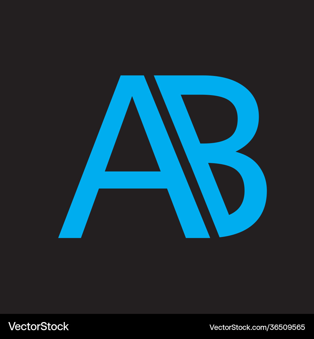 Ab logo design png hd Royalty Free Vector Image