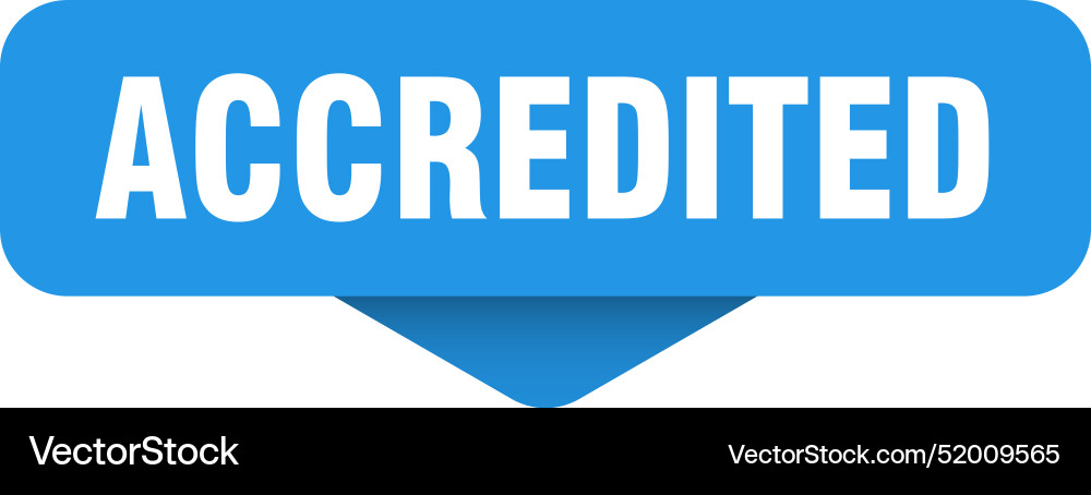 Accredited sticker sign on transparent Royalty Free Vector
