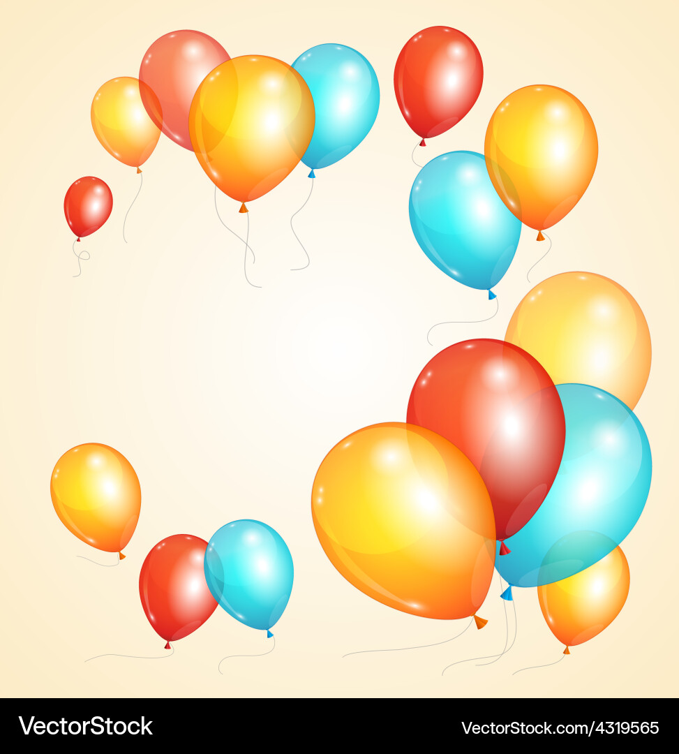 Balloon card Royalty Free Vector Image - VectorStock