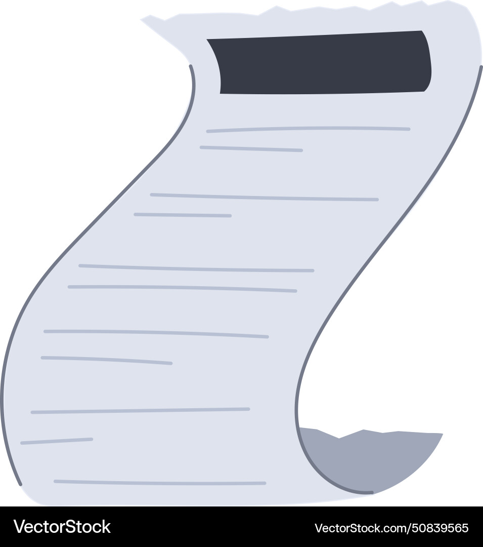 Bill receipt cartoon Royalty Free Vector Image