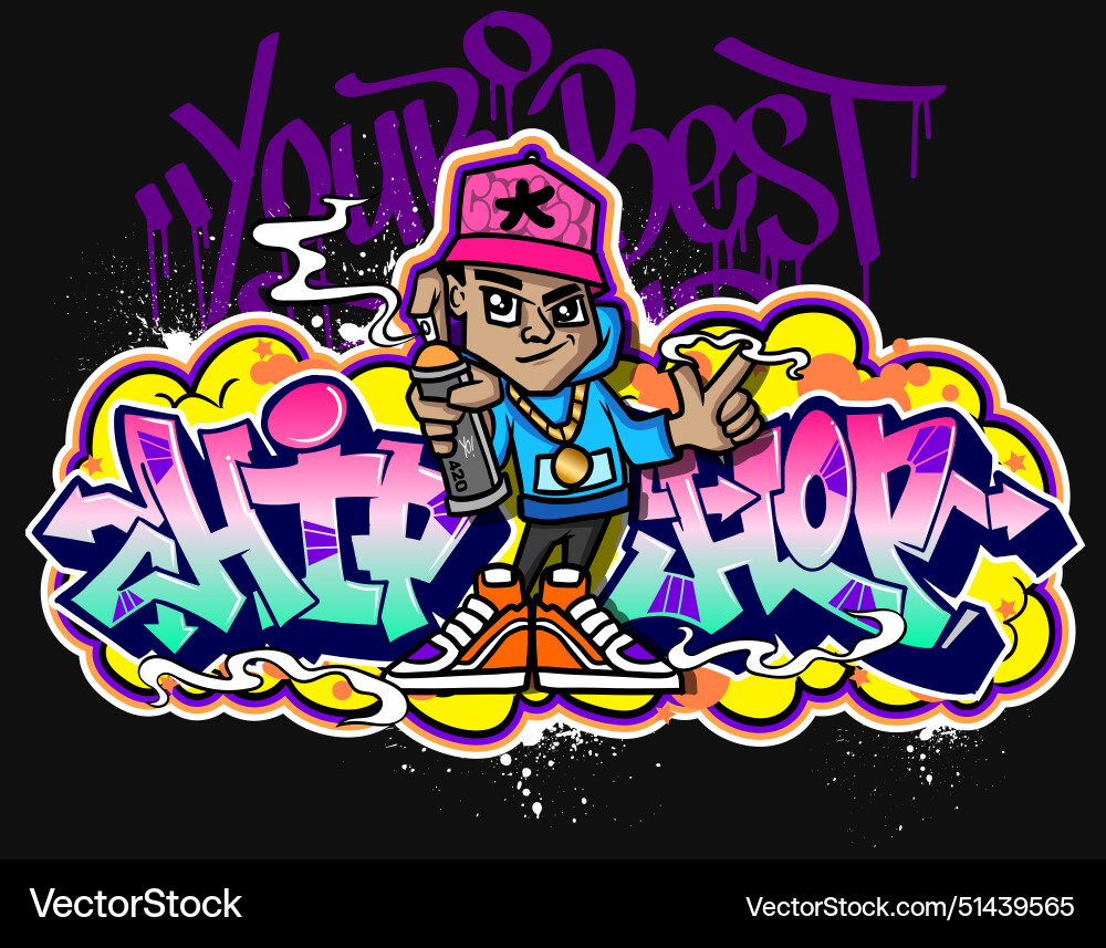 Graffiti character Royalty Free Vector Image - VectorStock