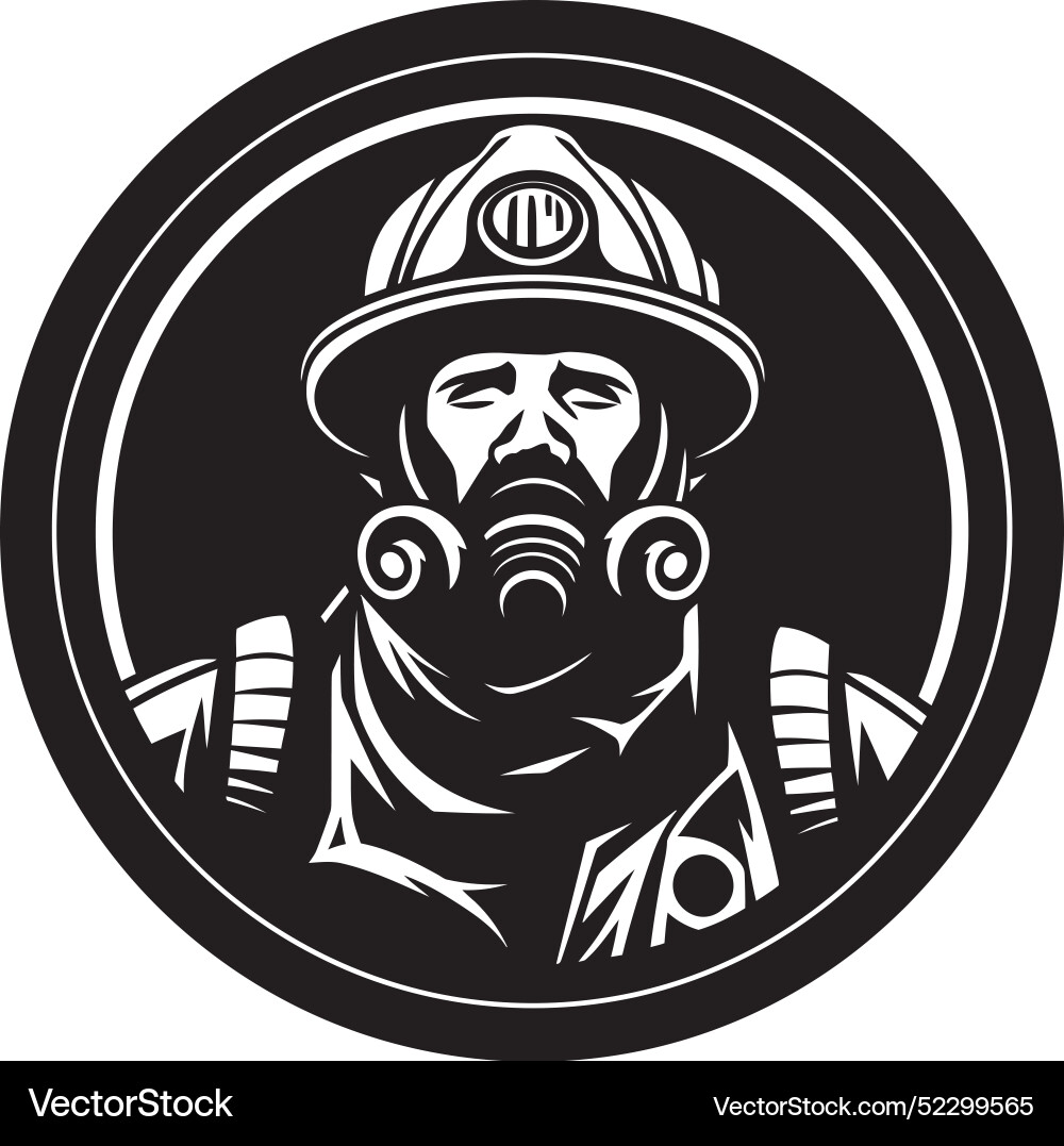 Graphic of firemans sceneblack firefighting tools Vector Image