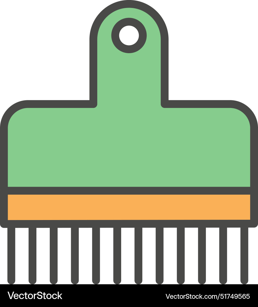 Hair comb icon isolated Royalty Free Vector Image