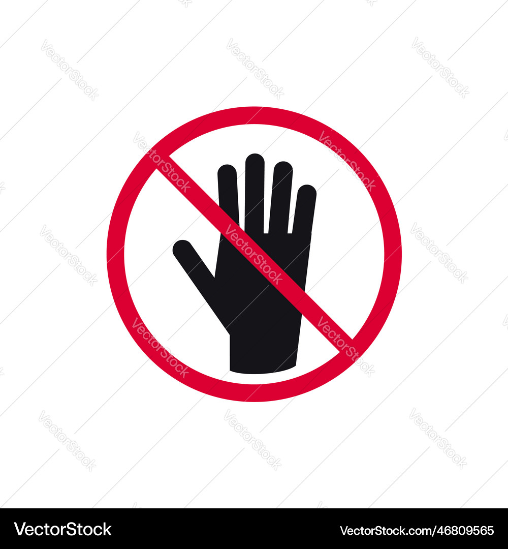 No entry prohibited sign forbidden modern round Vector Image