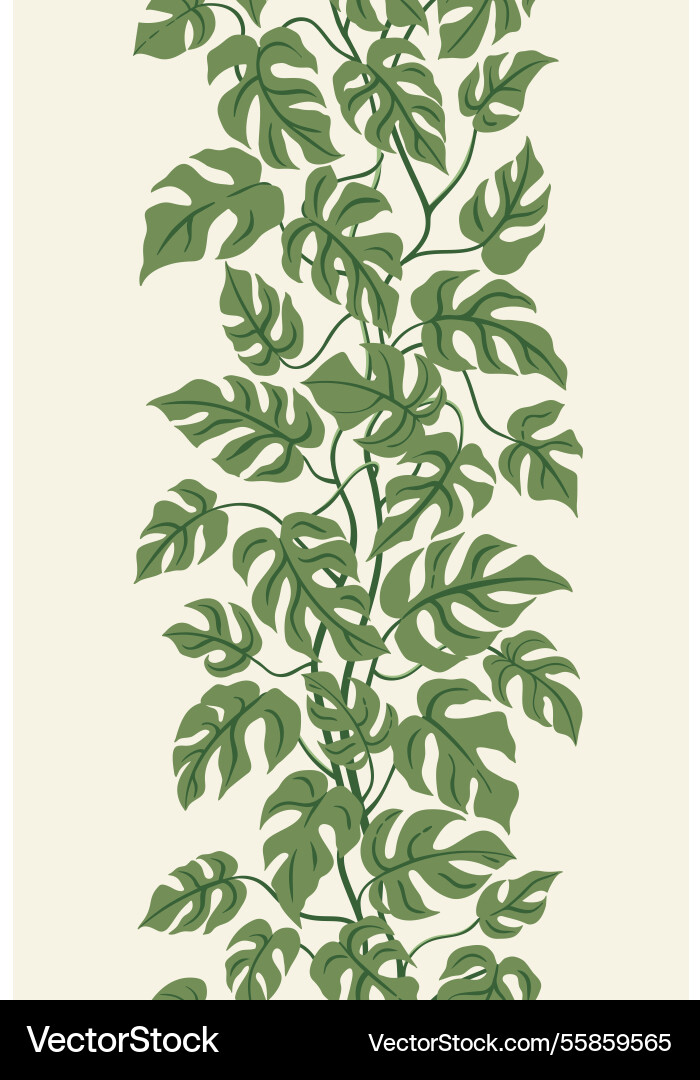 Seamless floral border Royalty Free Vector Image