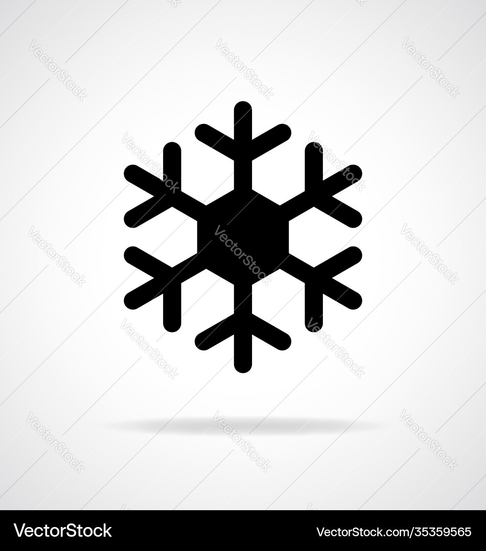 Simple snowflake icon Royalty Free Vector Image