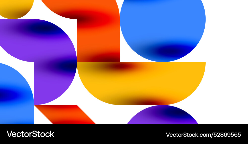 Tech minimal circular shapes geometric art Vector Image