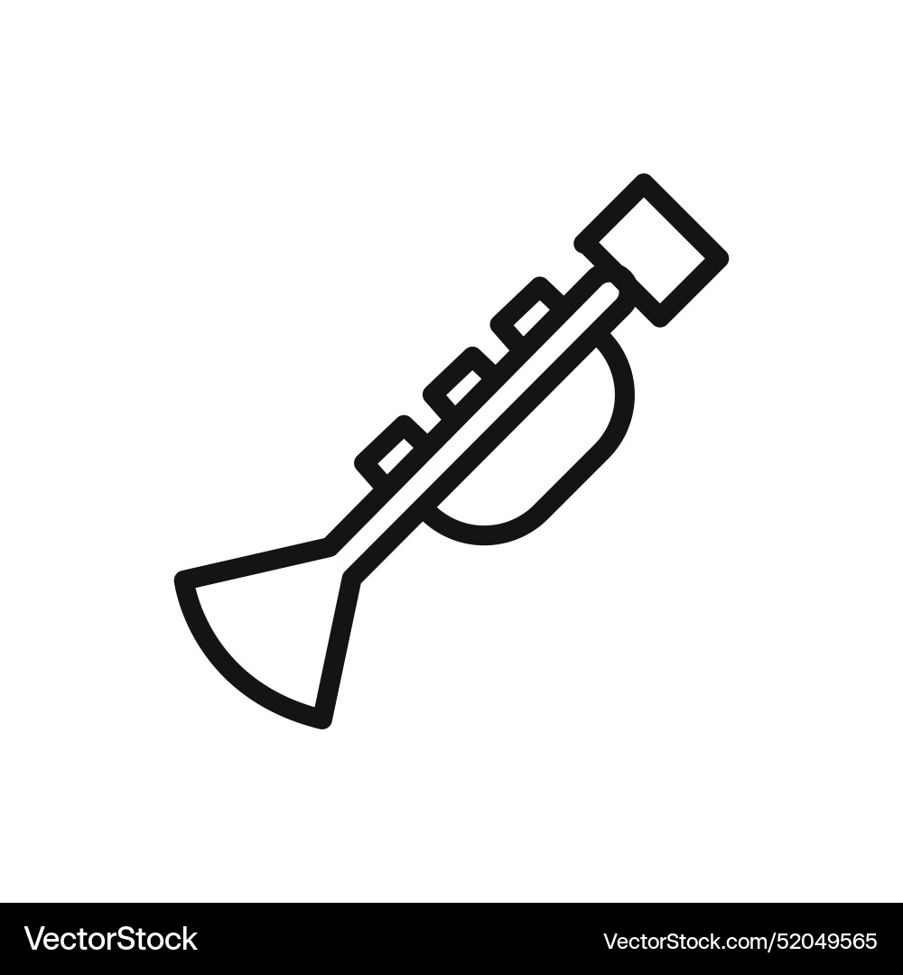 Trumpet icon linear graphics sign Royalty Free Vector Image