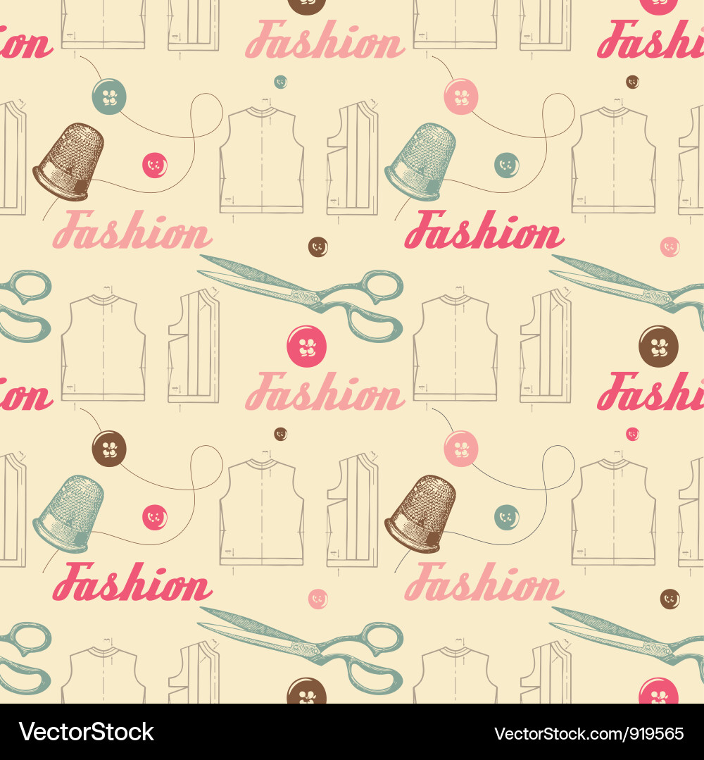 Vintage fashion pattern background Royalty Free Vector Image
