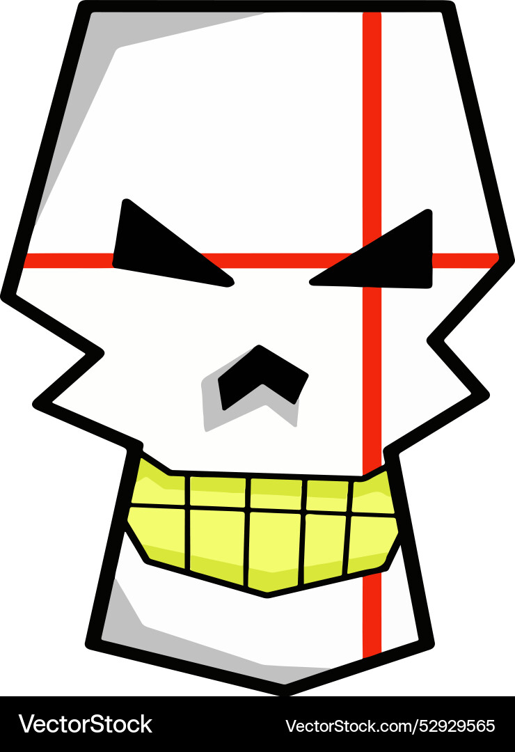 White skull Royalty Free Vector Image - VectorStock