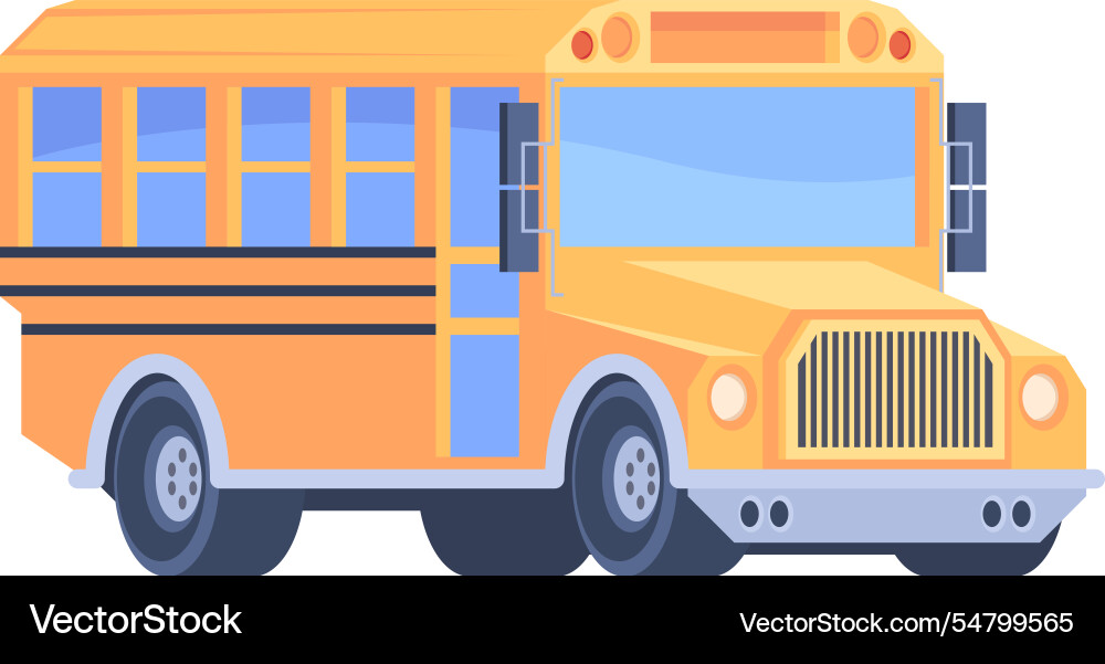 Yellow school bus Royalty Free Vector Image - VectorStock
