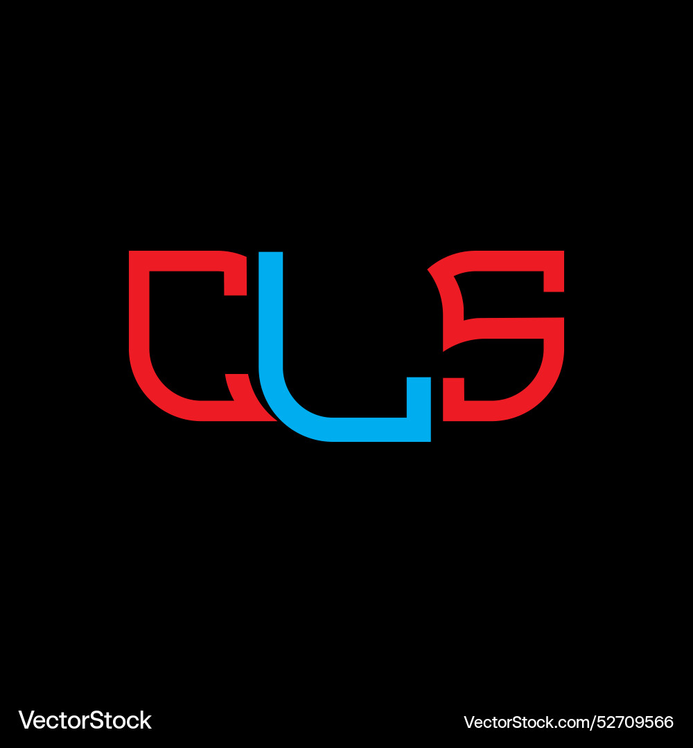 Cls logo design simple and modern Royalty Free Vector Image