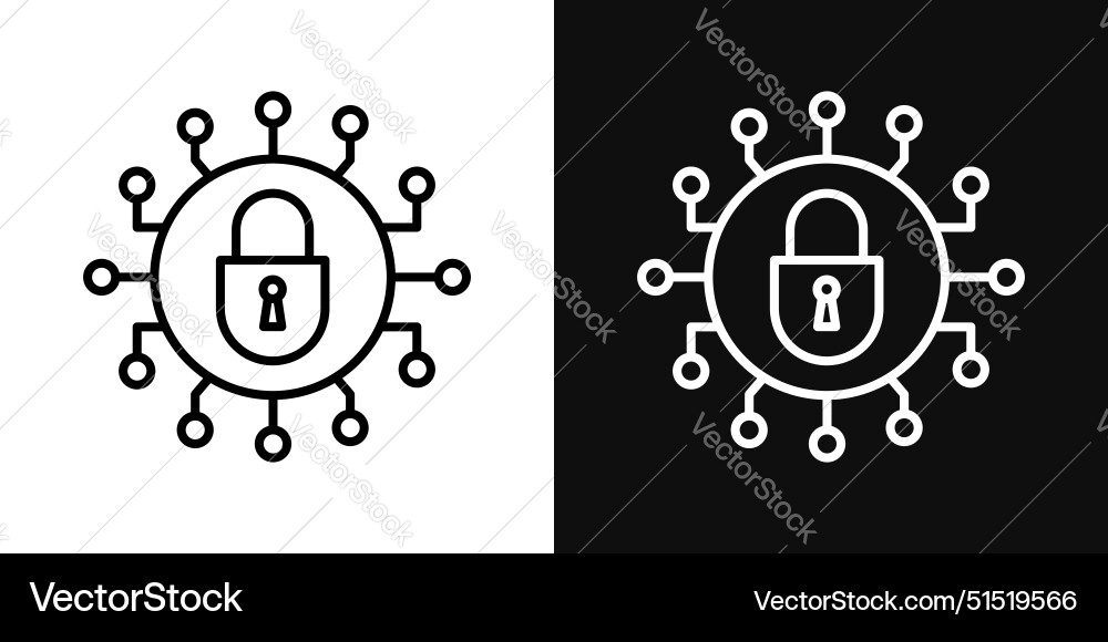 Cyber Security Icon Royalty Free Vector Image Vectorstock