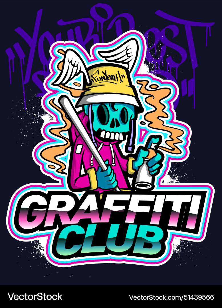 Graffiti character Royalty Free Vector Image - VectorStock