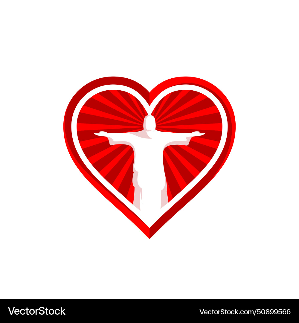 Miracle logo with love concept Royalty Free Vector Image