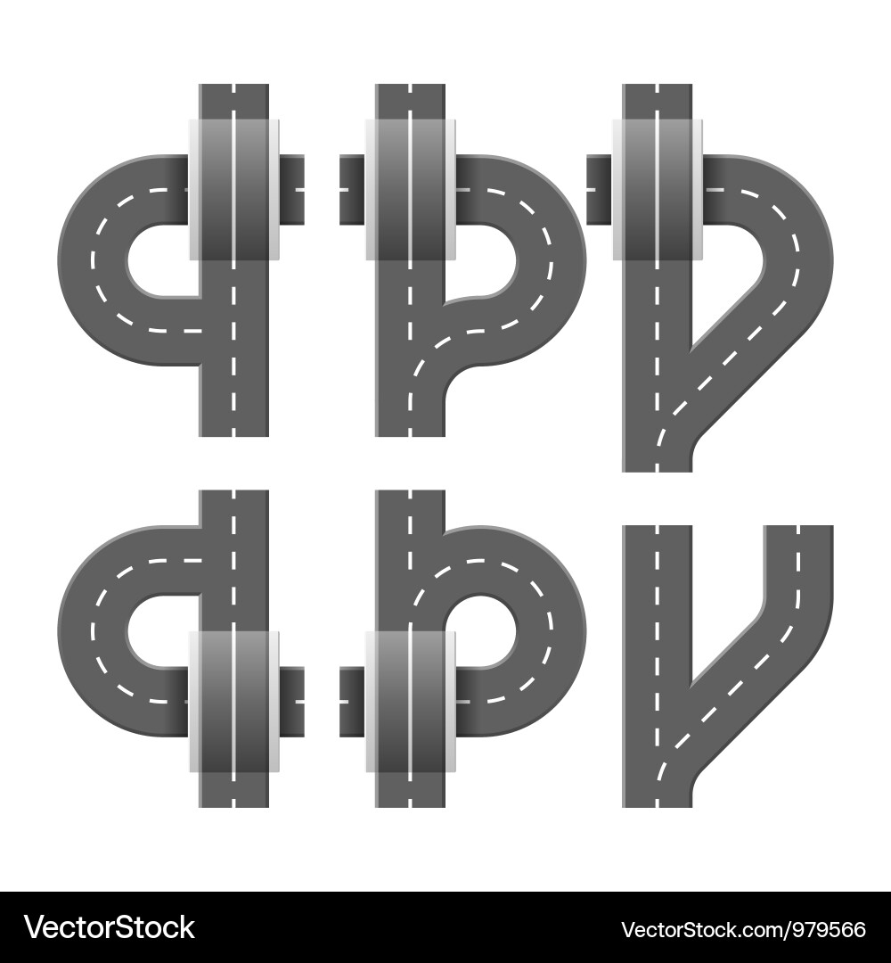 Road elements Royalty Free Vector Image - VectorStock