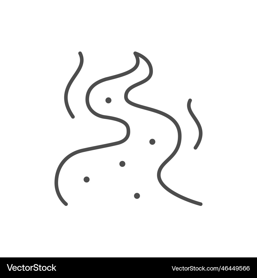 Unpleasant smell line outline icon Royalty Free Vector Image