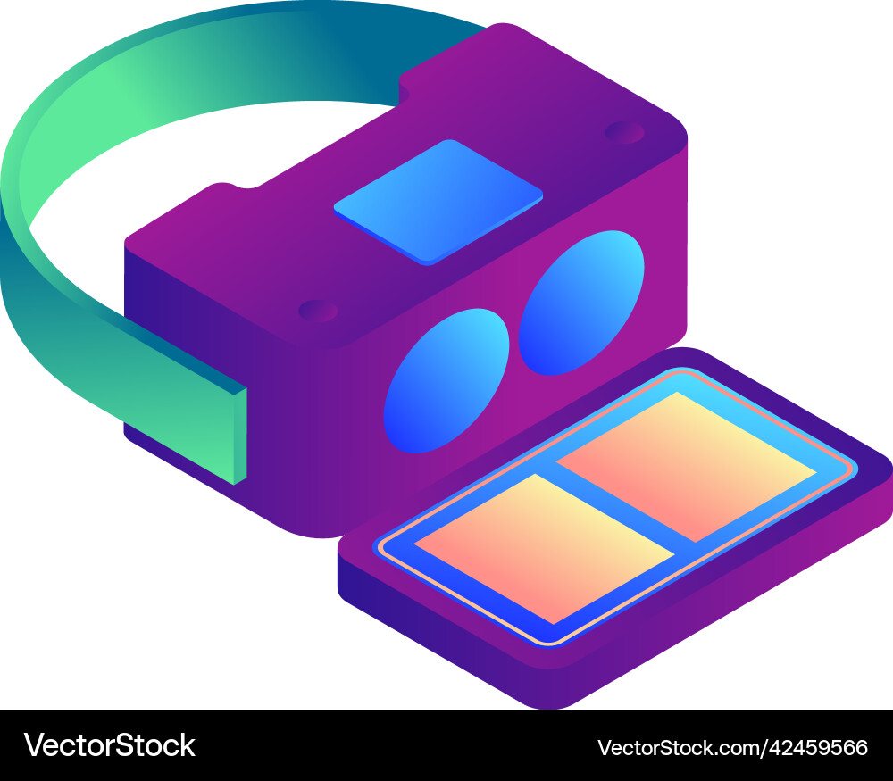Vr kit isometric composition Royalty Free Vector Image